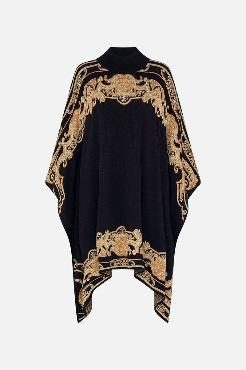 Funnel Neck Drape Knit Poncho, Tether Me Not | CAMILLA EU – CAMILLA EU