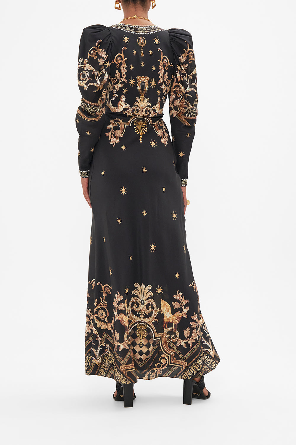 Wrap Dress With Dramatic Sleeve, Duomo Dynasty | CAMILLA EU – CAMILLA EU