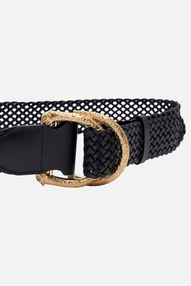 DOUBLE D-RING BELT SOLID BLACK – CAMILLA EU