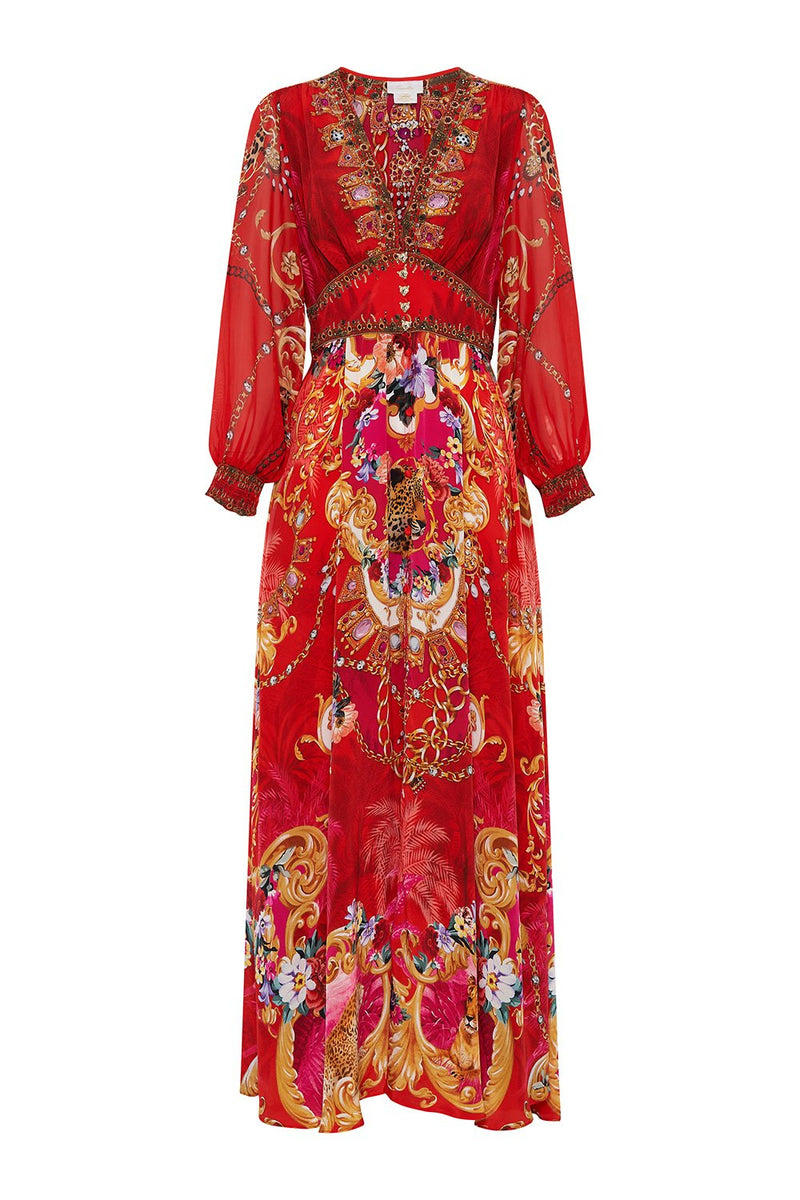 BUTTON DRESS WITH SHAPED WAISTBAND PRIMA DONNA – CAMILLA EU