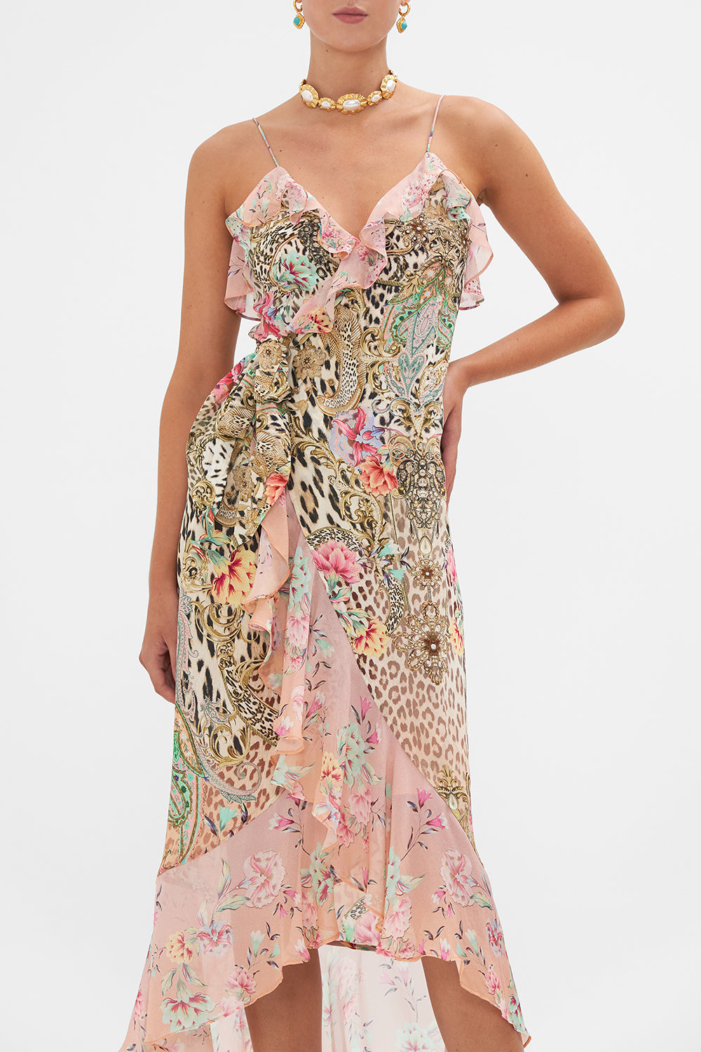 Long Wrap Dress With Frill, Queen Atlantis | CAMILLA EU – CAMILLA EU