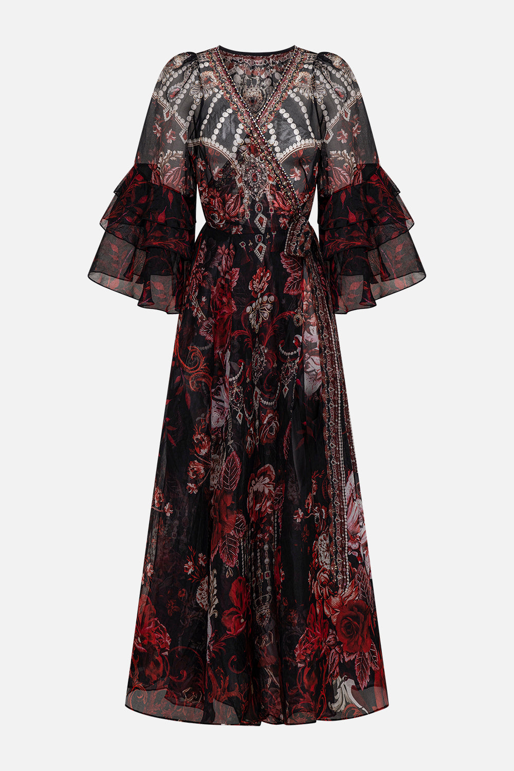 Wrap Dress With Ruffle Sleeve| CAMILLA EU – CAMILLA EU