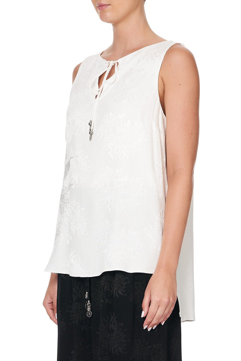 SIDE SPLIT TOP SILVER LININGS – CAMILLA EU